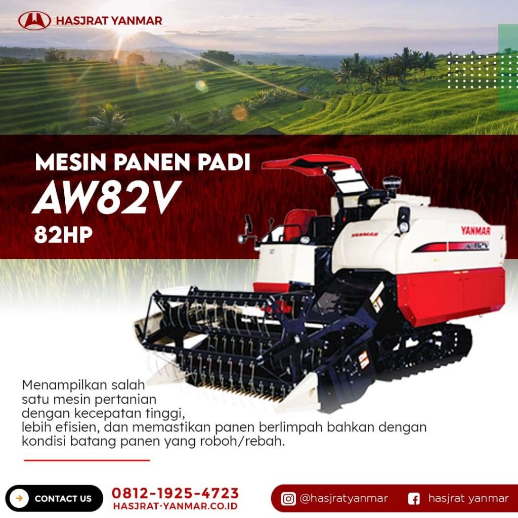 Deskripsi Produk: Mesin Panen Padi Yanmar AW82V - Hasjrat Yanmar