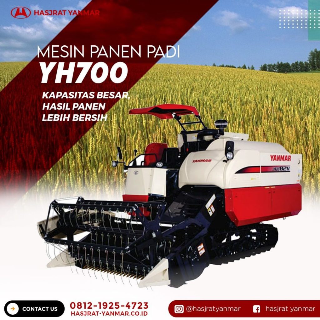 Deskripsi Produk: Mesin Panen Padi Yanmar YH700 - Hasjrat Yanmar