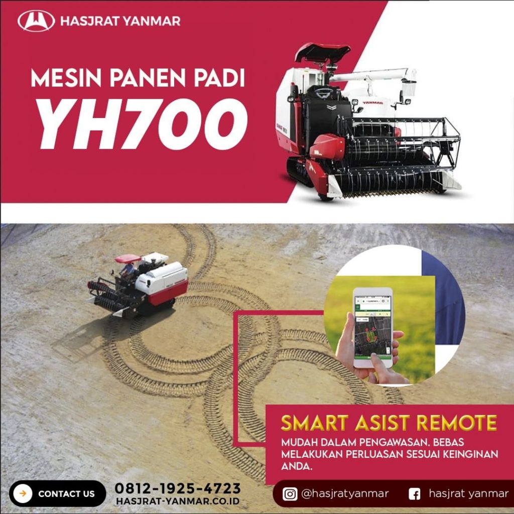Teknologi Smart Assist Remote Hadir Pada Mesin Panen Padi Yanmar YH700 - Hasjrat Yanmar