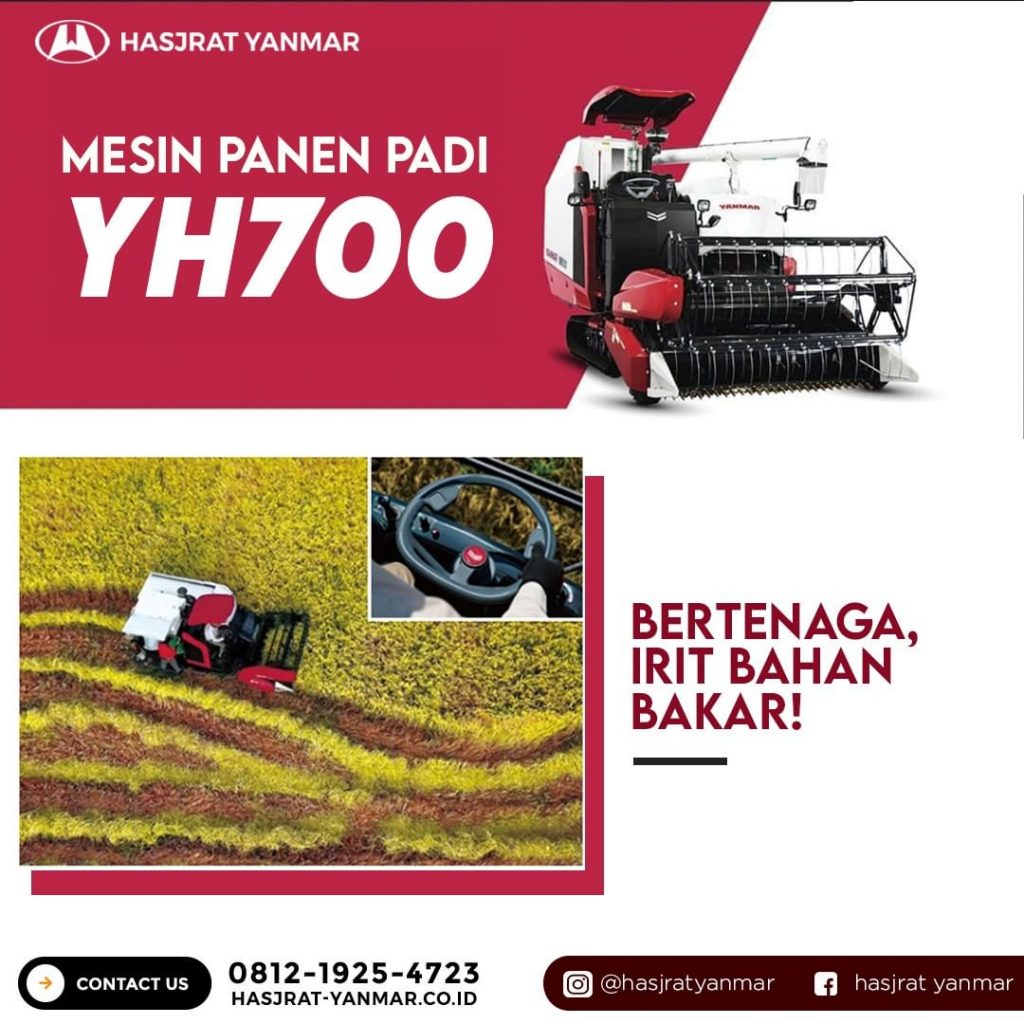 Mesin Panen Padi Yanmar YH700, Bertenaga dan Irit Bahan Bakar! - Hasjrat Yanmar