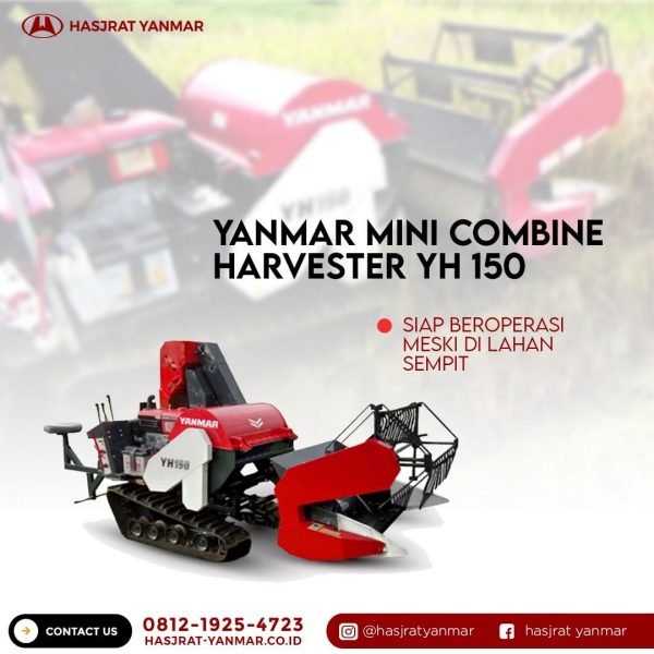 Mini Combine Harvester Yanmar YH 150: Siap Diajak Bertani di Lahan ...