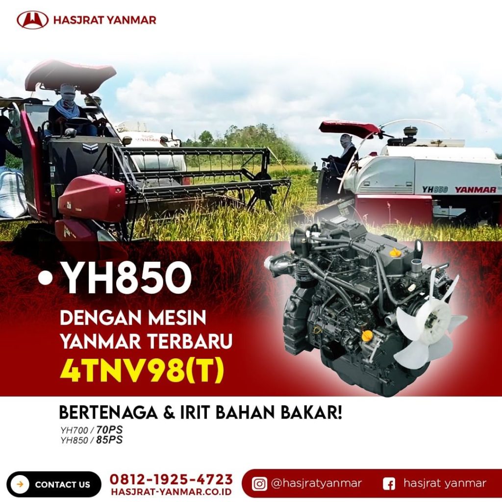 Mesin Panen Padi Yanmar YH 850 Hadir dengan Mesin Terbaru