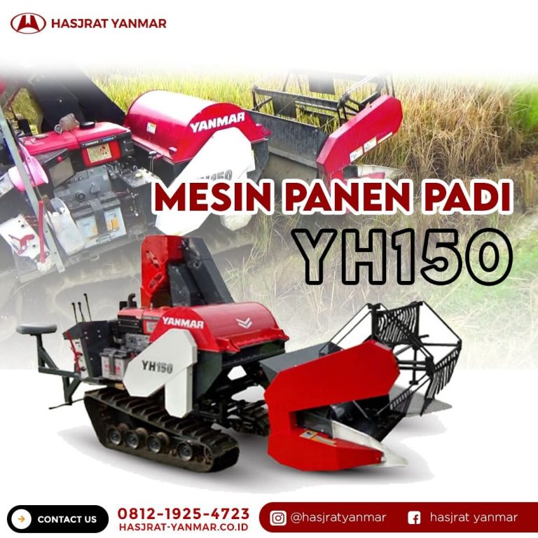 Bikin Hasil Gabah Lebih Bersih, Ini Dia Mesin Panen Padi Yanmar YH150