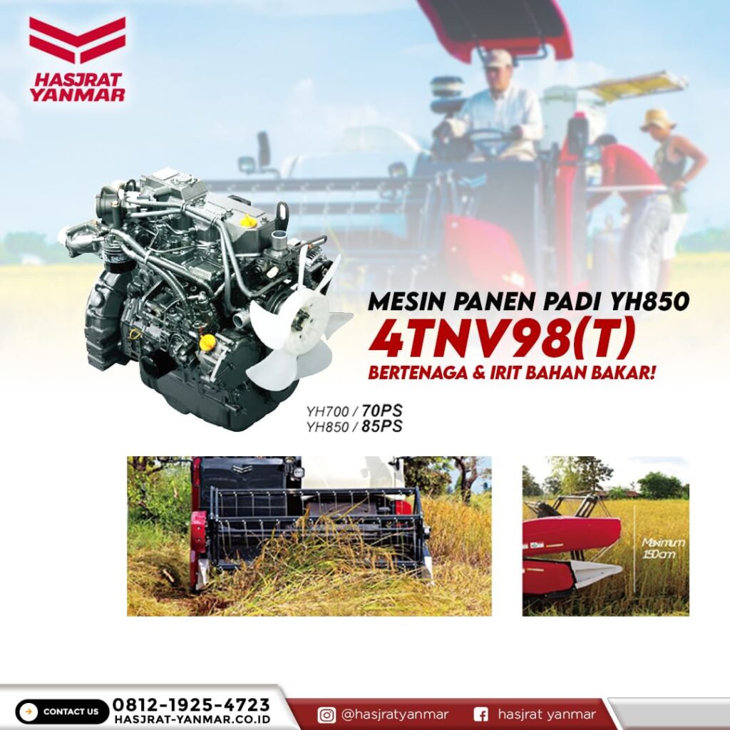 Mesin Panen Padi Yanmar YH 850 Hadir dengan Mesin Terbaru