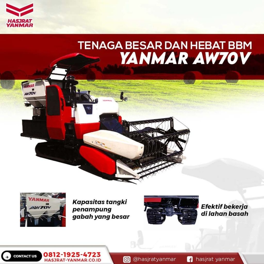 Keunggulan Mesin Panen Padi Yanmar AW 70 V