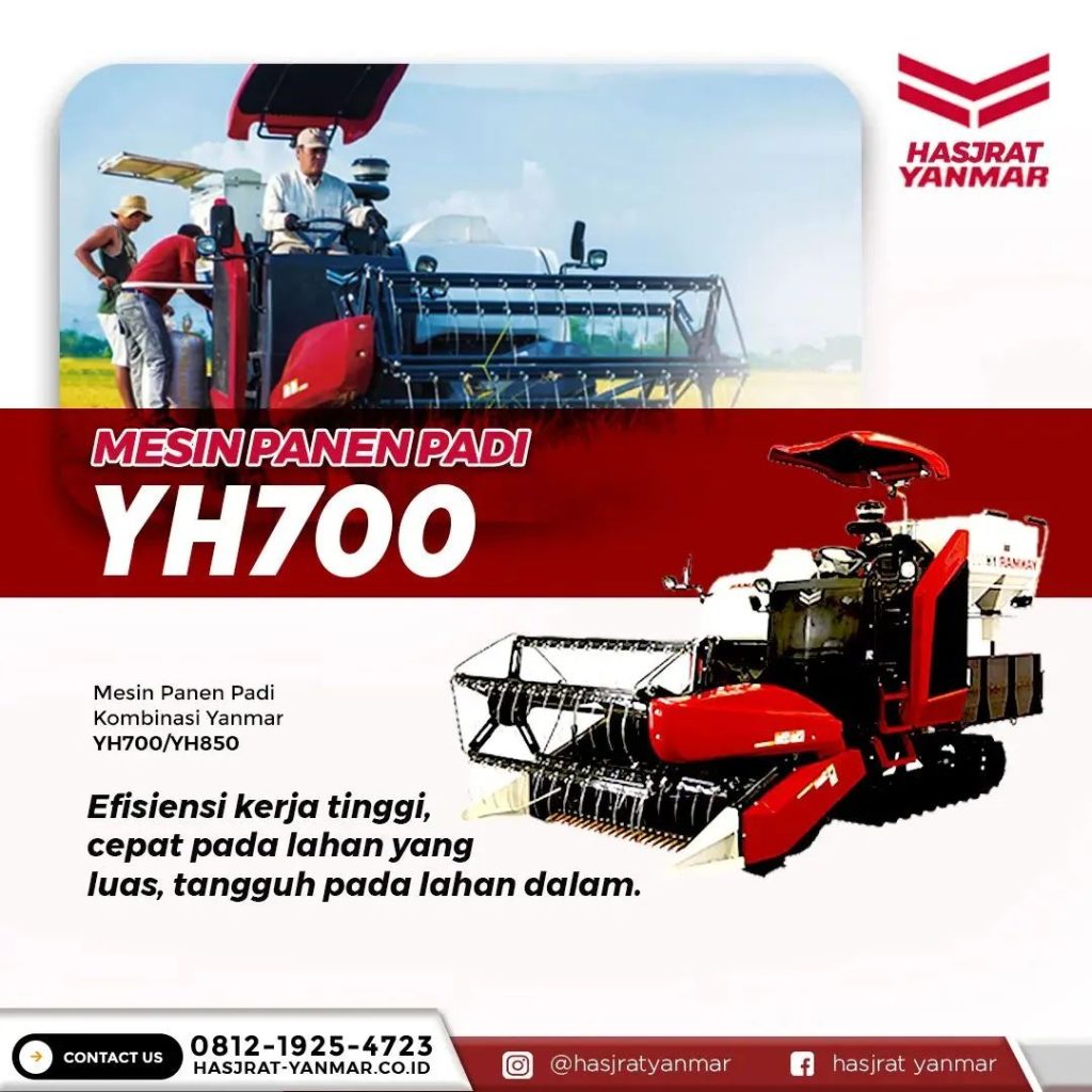 Mesin Panen Padi Yanmar YH 700: Tangguh dan Efisien!