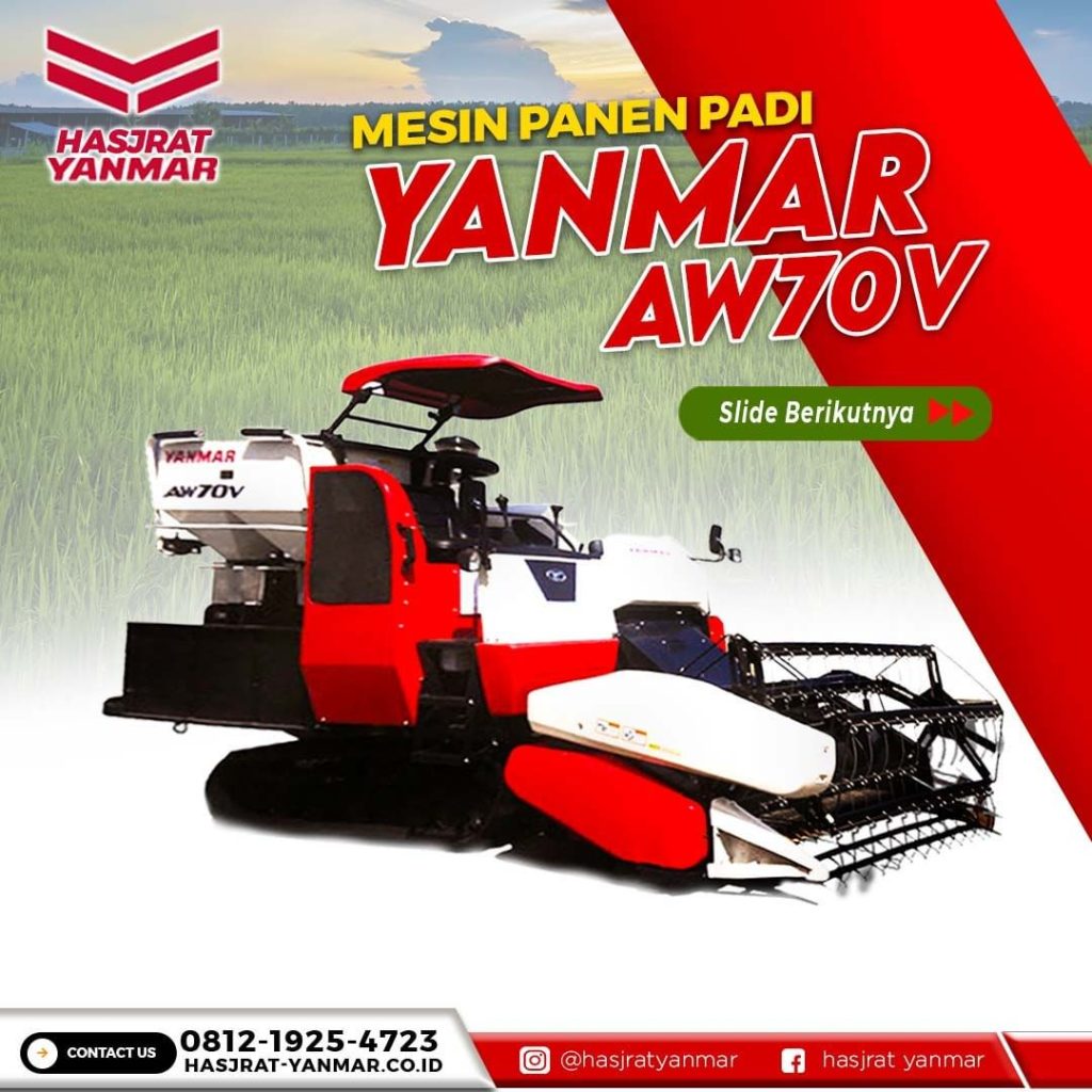 Dua Keunggulan dari Mesin Panen Padi Yanmar AW70V Dua Keunggulan dari Mesin Panen Padi Yanmar AW70V