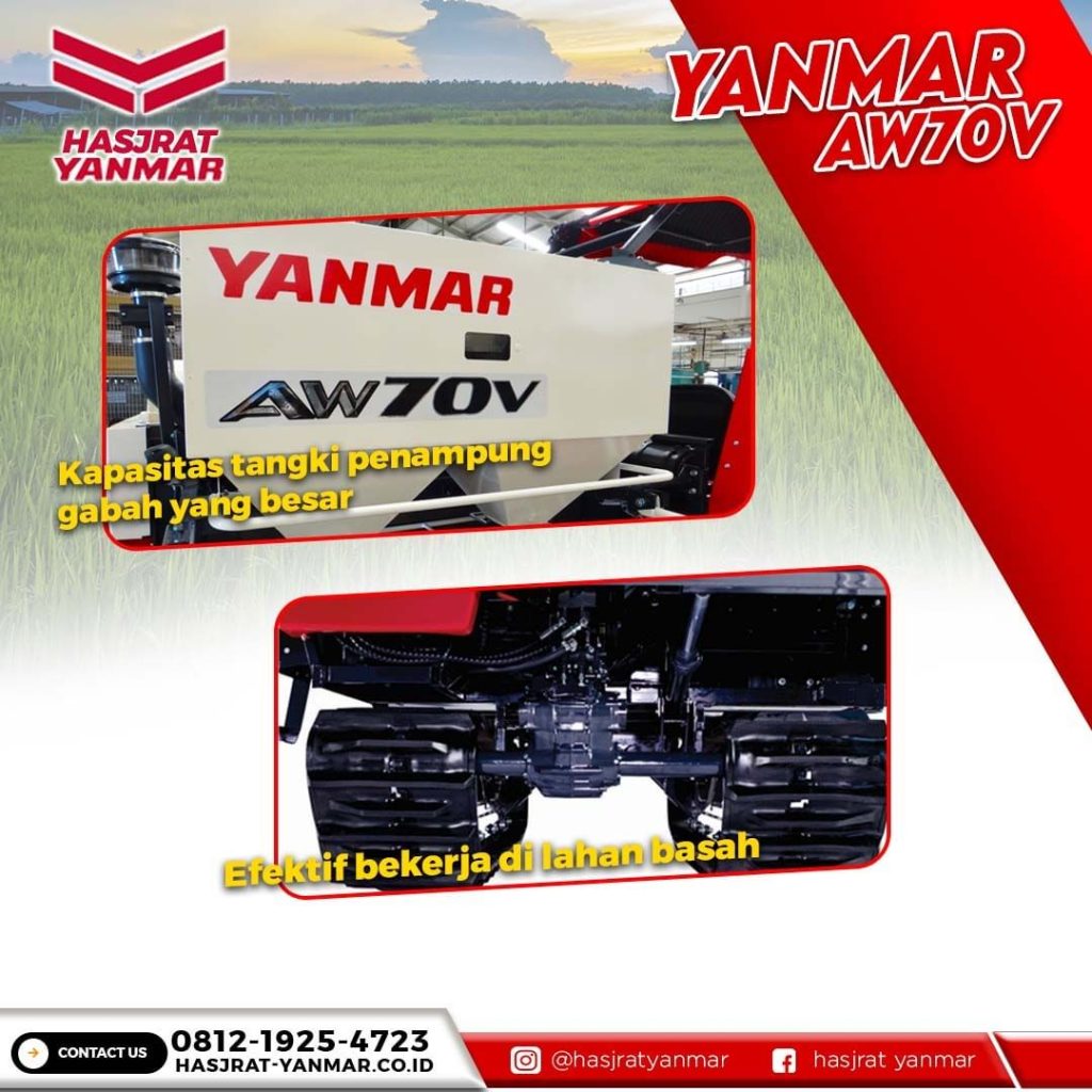 Dua Keunggulan dari Mesin Panen Padi Yanmar AW70V